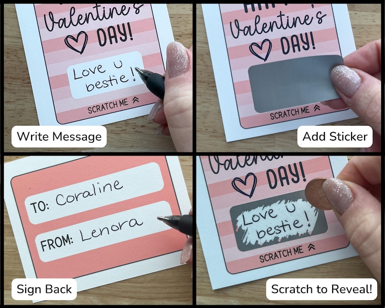 Groovy Valentines Day Scratch off Cards for Kids, 90s Retro Valentine ...