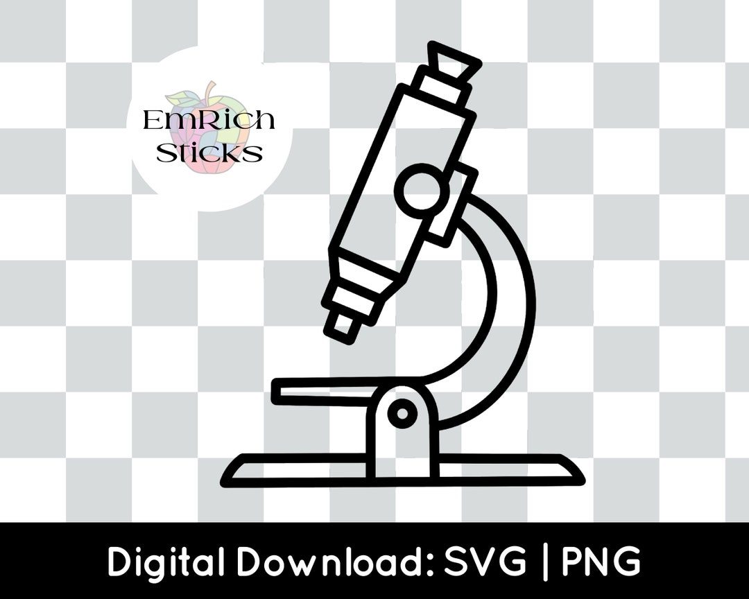 Microscope Outline PNG, SVG, Commercial Use Digital Download, Science ...