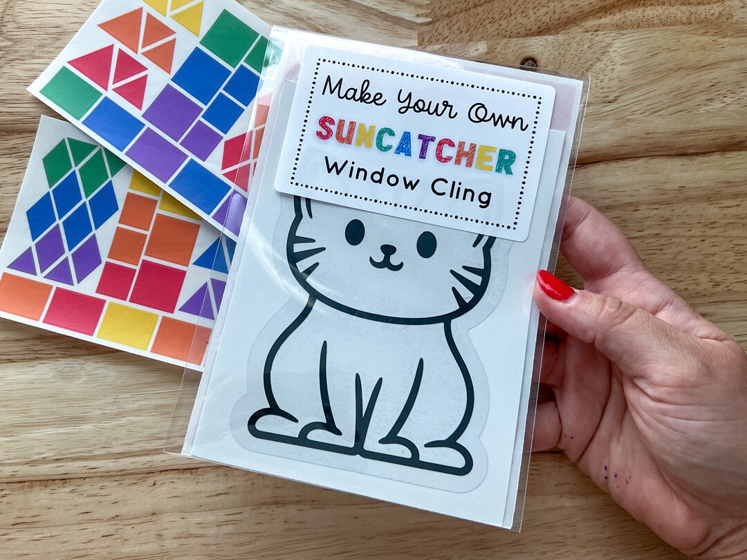 Cat Suncatcher Sticker for Window, DIY Window Clings, Cat Gifts for ...