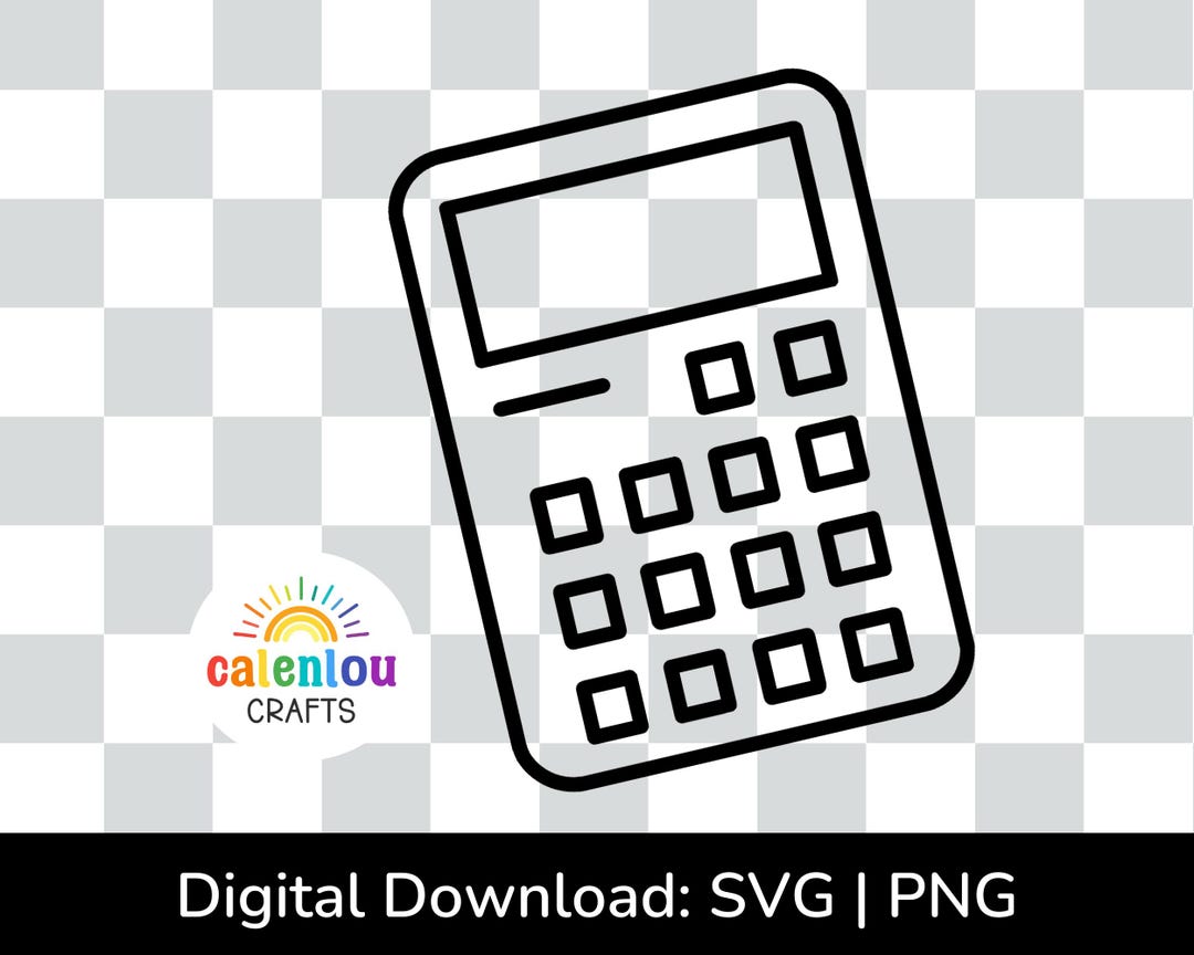 Calculator PNG, SVG, Instant Digital Download, Commercial Use, Teacher ...