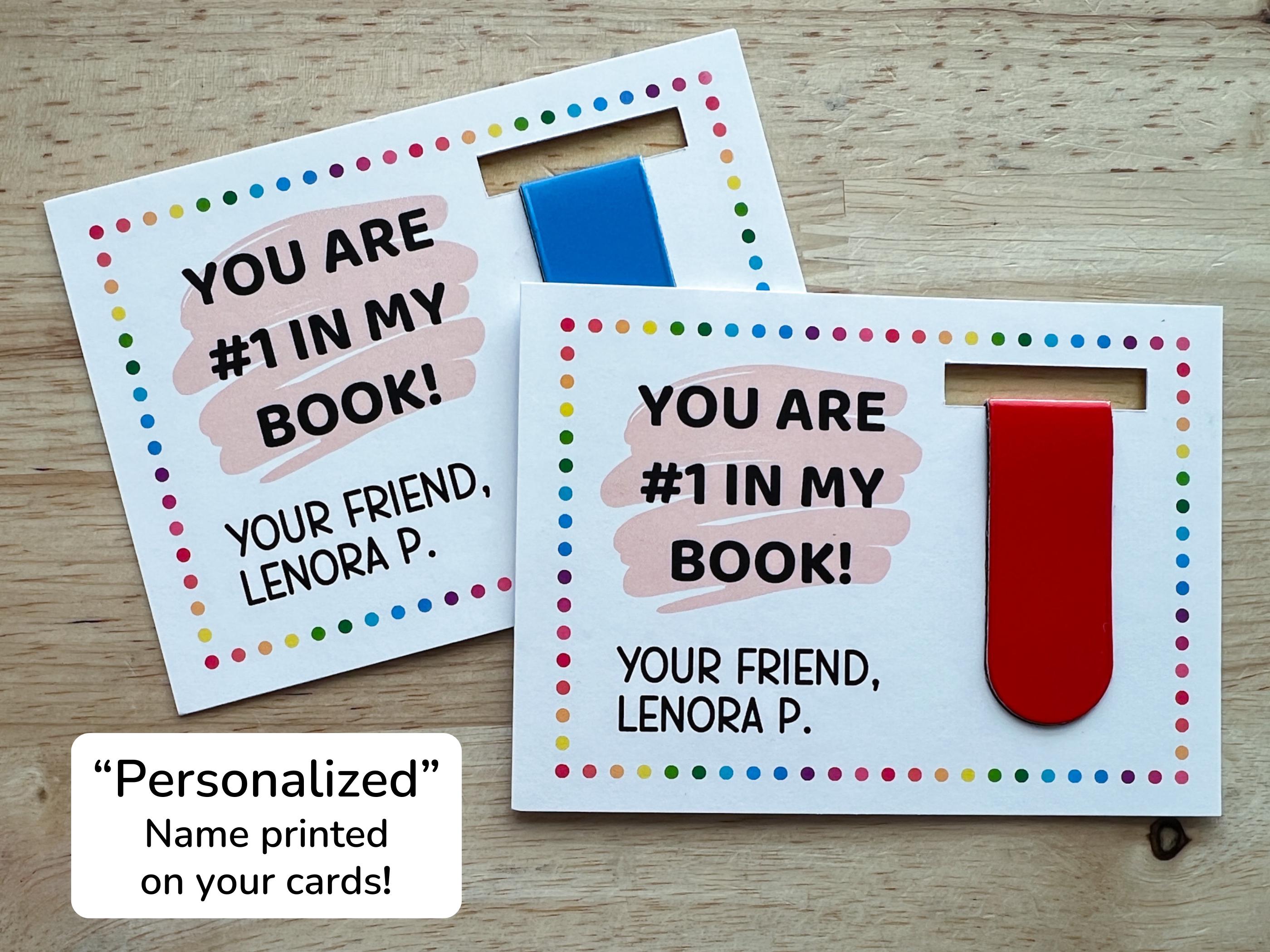 Valentines Day Favors for Classroom, Magnetic Bookmarks for Kids, Bulk ...