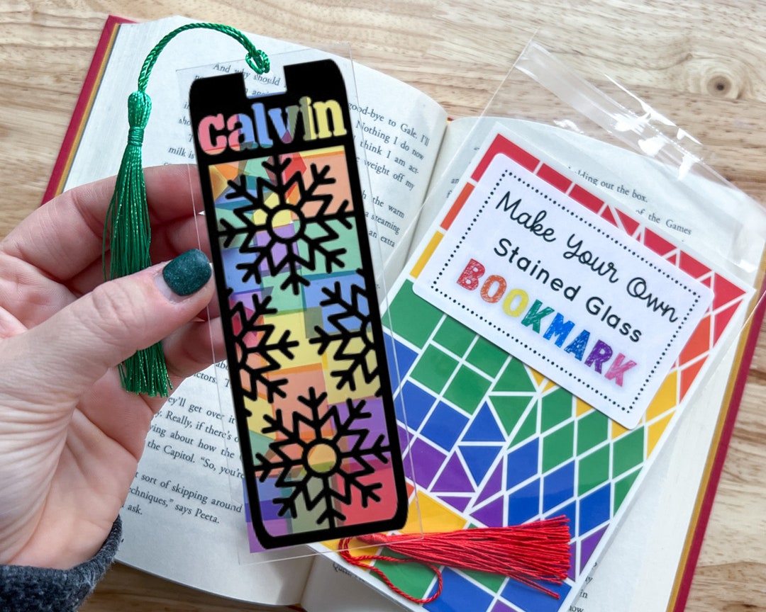 DIY Personalized Snowflake Bookmark Craft Kit for Kids, Custom Name ...