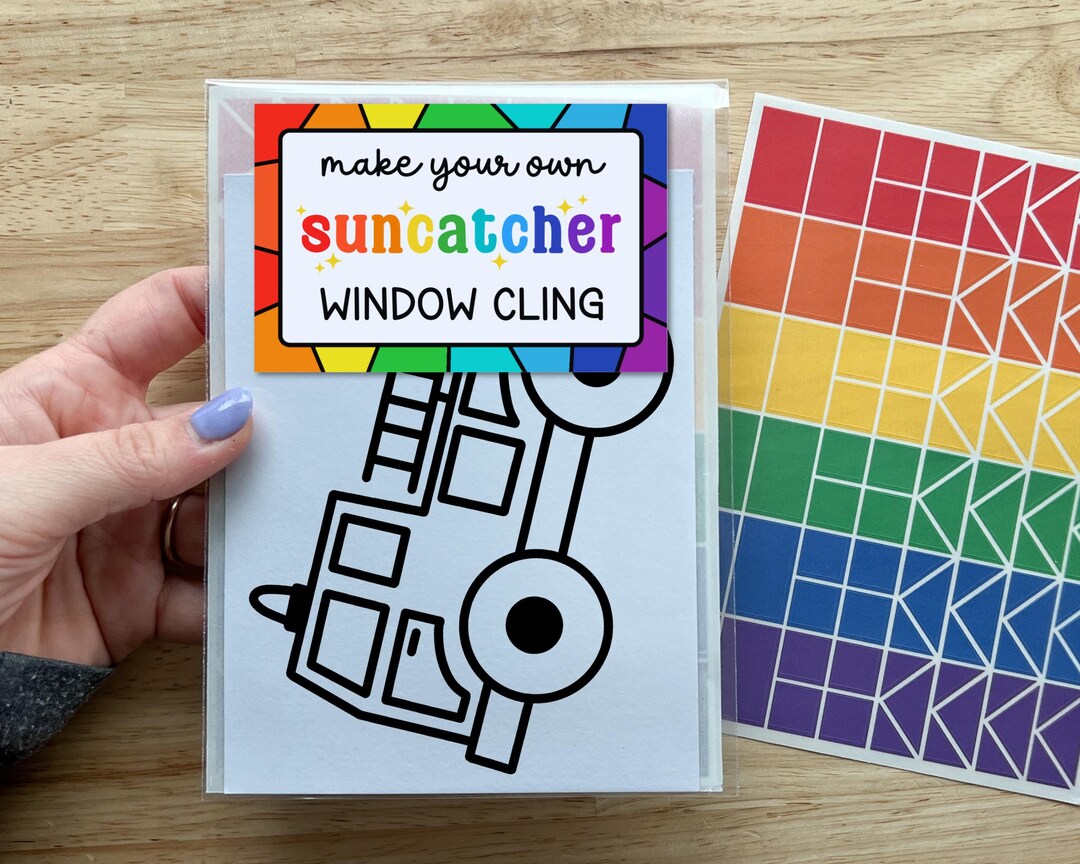 Firetruck Suncatcher Sticker for Windows, Firefighter Craft Kit for ...