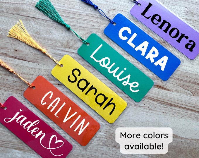 Personalized Bookmark With Custom Name, Back to School Acrylic Bookmark ...