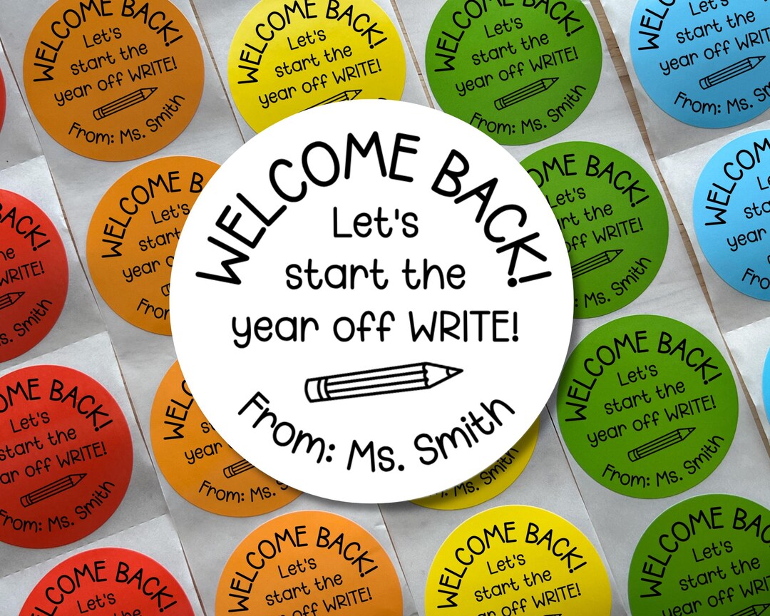 First Day of School Sticker Labels SET OF 10, Personalized Back to ...