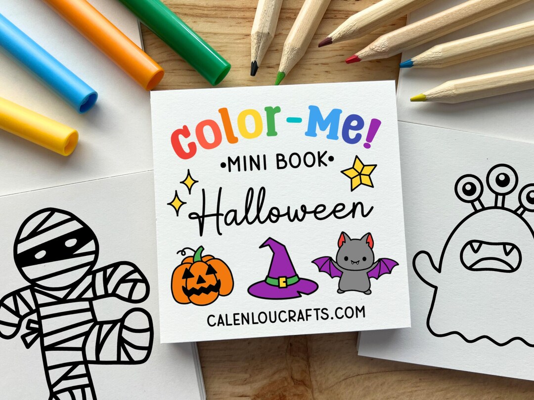 Halloween Activity Pad, Mini Coloring Book, Boo Basket Filler - Etsy