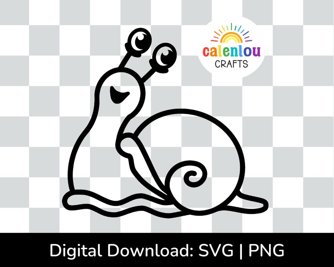 Snail Outline PNG, SVG, Commercial Use Instant Digital Download, Slug ...