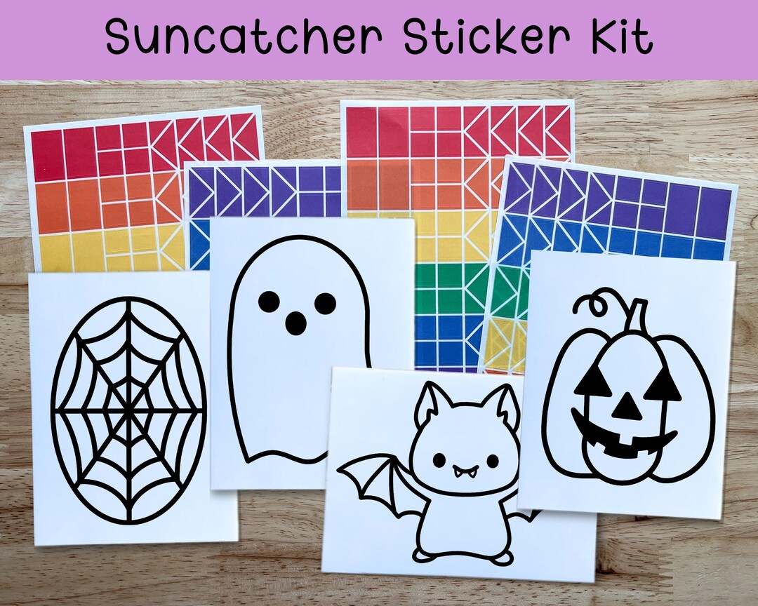 Halloween Suncatcher Sticker for Windows, Halloween Craft Kits for Kids ...