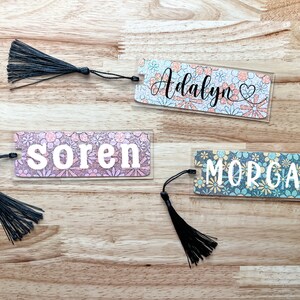 Personalized Flower Bookmarks for Girls, Book Gifts for Book Lovers ...