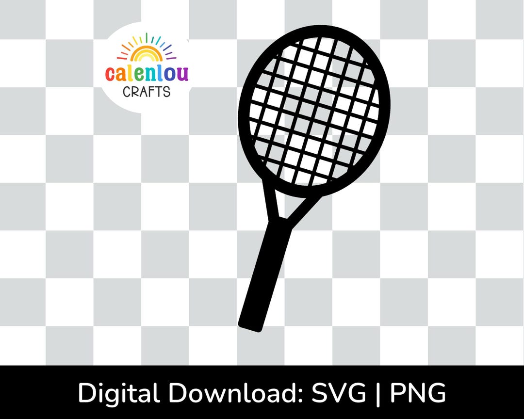 Tennis Racket Outline PNG SVG, Commercial Use Digital Download, Sport ...