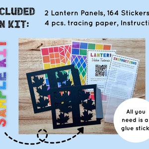 Fall Lantern Craft Kit for Kids, Luminaries Fall Decor, Sticker Crafts ...