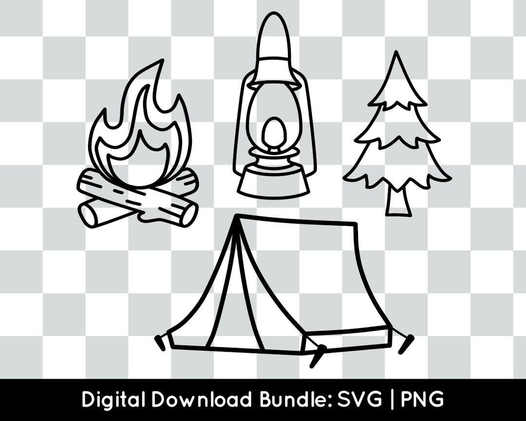 Camping Bundle PNG SVG, Commercial Use, Campground Cut File Cricut ...