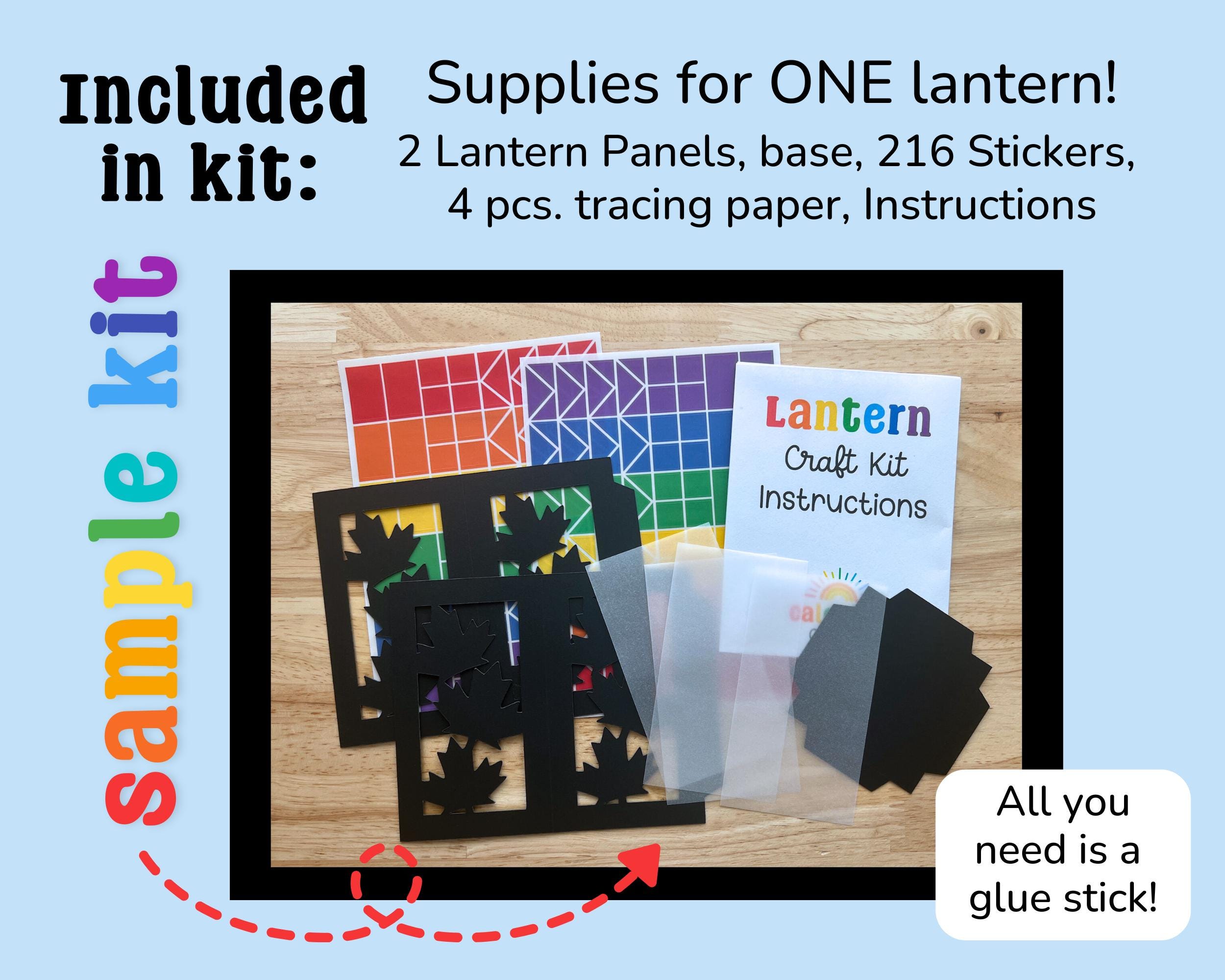 Halloween Lantern Craft Kit for Kids, Luminary Pumpkin Decor Halloween ...