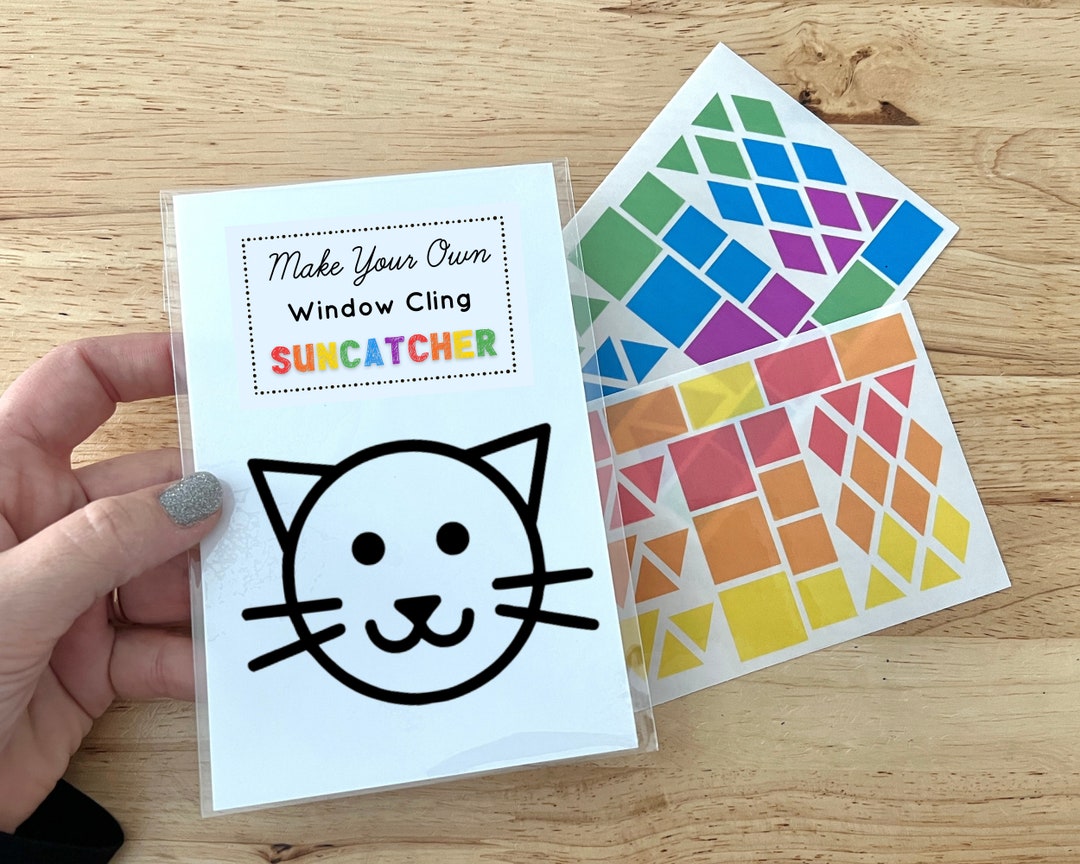 Cat Suncatcher Sticker for Window DIY Window Clings Cat - Etsy