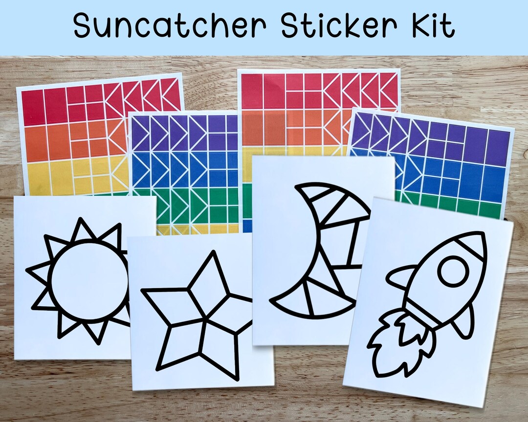 Outer Space Suncatcher Sticker Set, Space Craft Kits for Kids, Two the ...