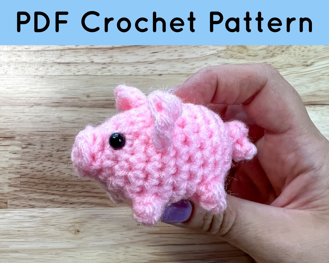 Mini Pig Crochet Pattern Pig Plush Keychain Pattern PDF Baby - Etsy