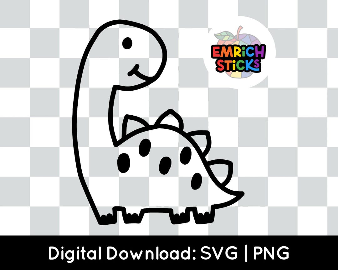 Brontosaurus Outline PNG SVG, Commercial Use, Instant Digital Download ...