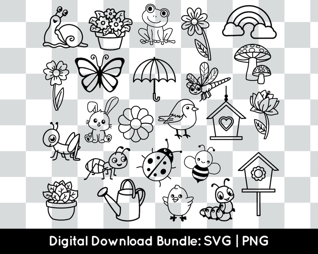 Spring Bundle PNG SVG, Commercial Use Svg File for Cricut, Silhouette ...
