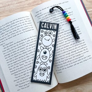 Monster Bookmark Craft Kit for Kids, Personalized Halloween Coloring ...