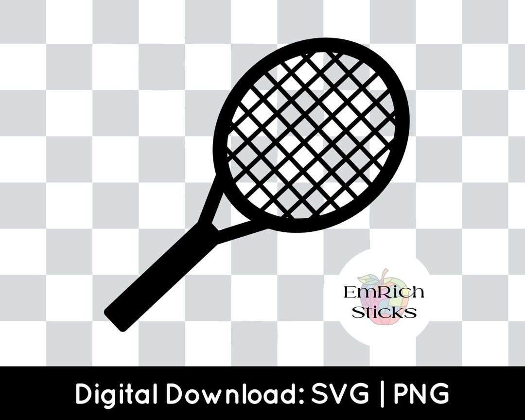 Tennis Racket Outline PNG SVG, Commercial Use Digital Download, Sport ...