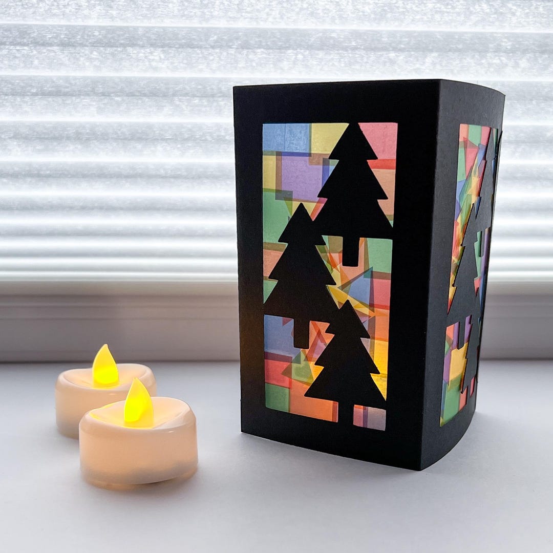 Christmas Tree Lantern Craft Kits for Toddlers, DIY Christmas Luminary ...