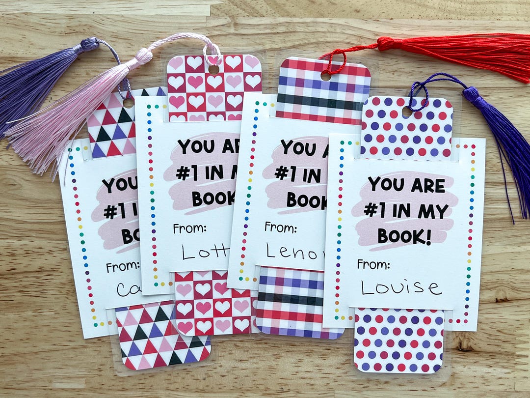 Valentine Bookmarks for Students, Classroom Valentine's Day Favors Bulk ...