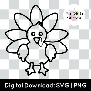 Turkey Outline PNG SVG, Commercial Use Instant Digital Download ...