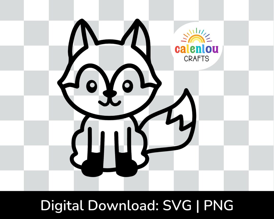 Fox Outline PNG SVG, Commercial Use Instant Digital Download, Forest ...