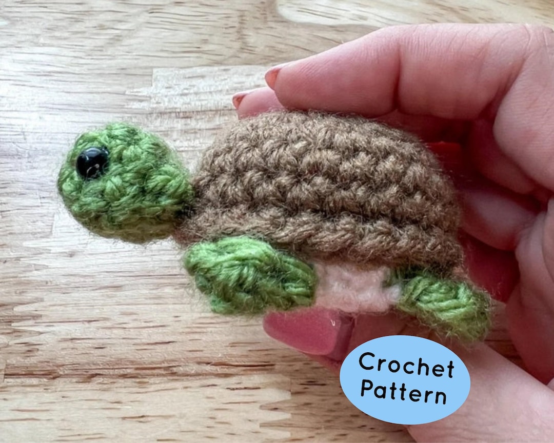 Mini Turtle Crochet Pattern, No Sew Turtle Amigurumi Pattern, Baby ...