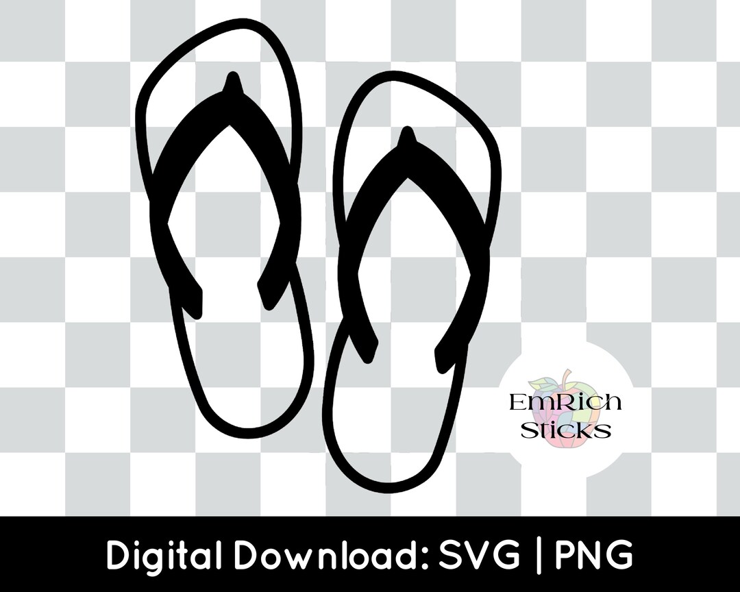 Sandals Outline PNG, SVG, Commercial Use Instant Digital Download ...