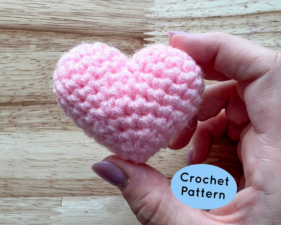 Mini Heart Crochet Pattern, Amigurumi Heart Pattern, Small Heart ...