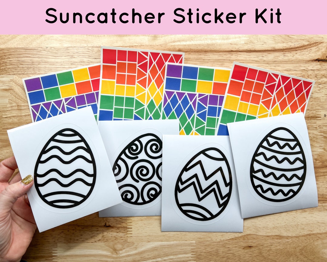 Easter Egg Suncatcher Decal, Easter Craft Kits for Toddlers, Easter ...