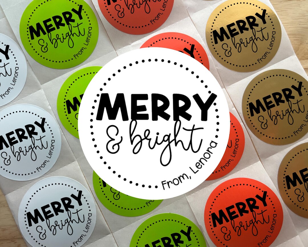 Holiday Goody Bag Tags With From Line, Custom Christmas Gift Labels ...