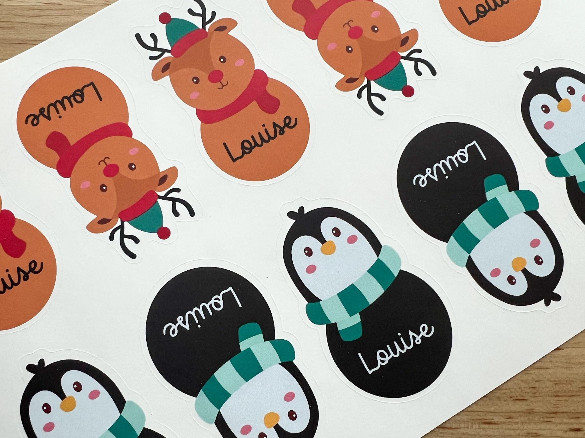 Christmas Character Gift Tags, Personalized Present Stickers, Custom ...