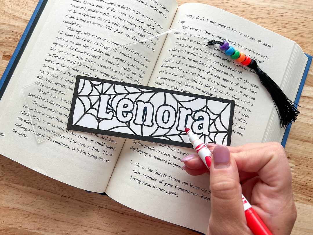 Personalized Coloring Bookmarks for Kids Spiderweb Halloween - Etsy