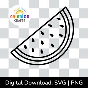 Watermelon Slice Outline PNG SVG Cut File for Cricut or Silhouette ...