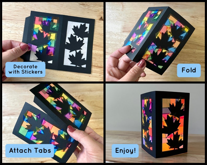 Halloween Lantern Craft Kit for Kids Luminary Pumpkin Decor - Etsy