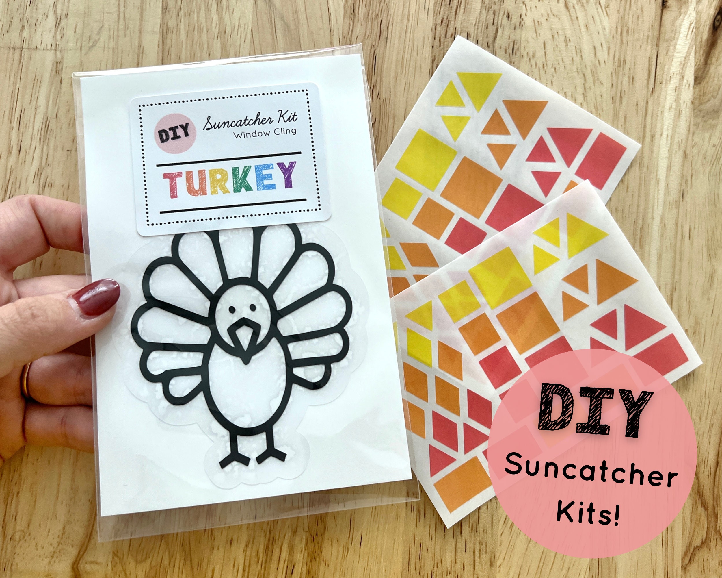 Turkey Suncatcher Fall Craft Kits for Kids Thanksgiving - Etsy