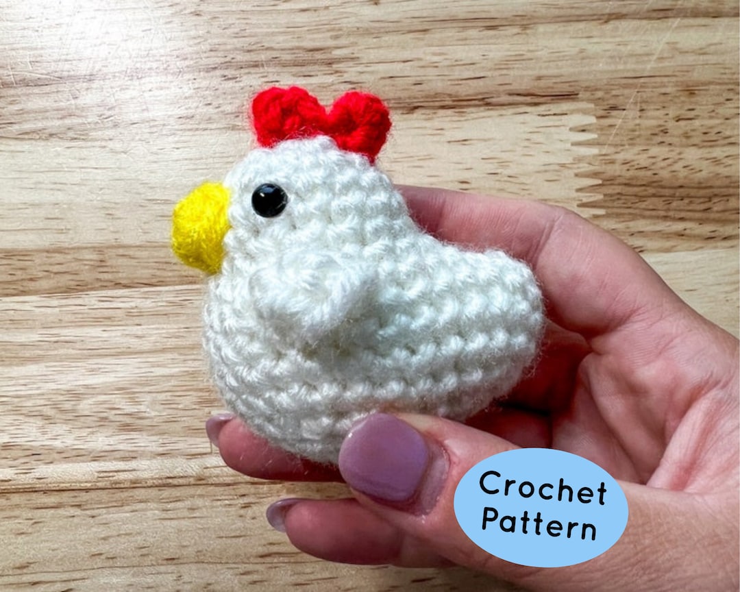 Mini Chicken Crochet Pattern, Chicken Plush Keychain Pattern PDF ...