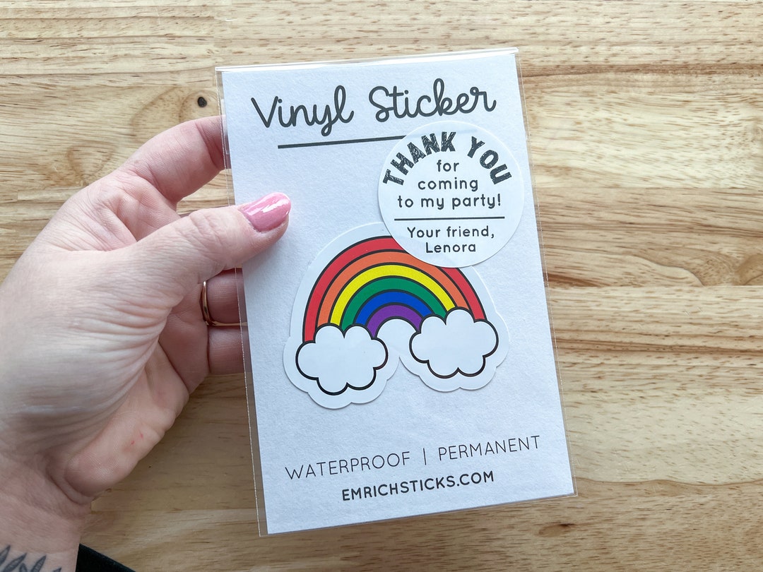 Rainbow Vinyl Sticker for Notebook, Waterproof Sticker for Water Bottle ...