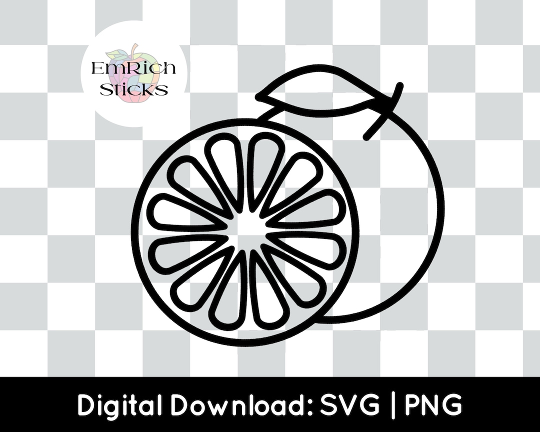 Orange Outline PNG SVG, Commercial Use Instant Digital Download, Summer ...