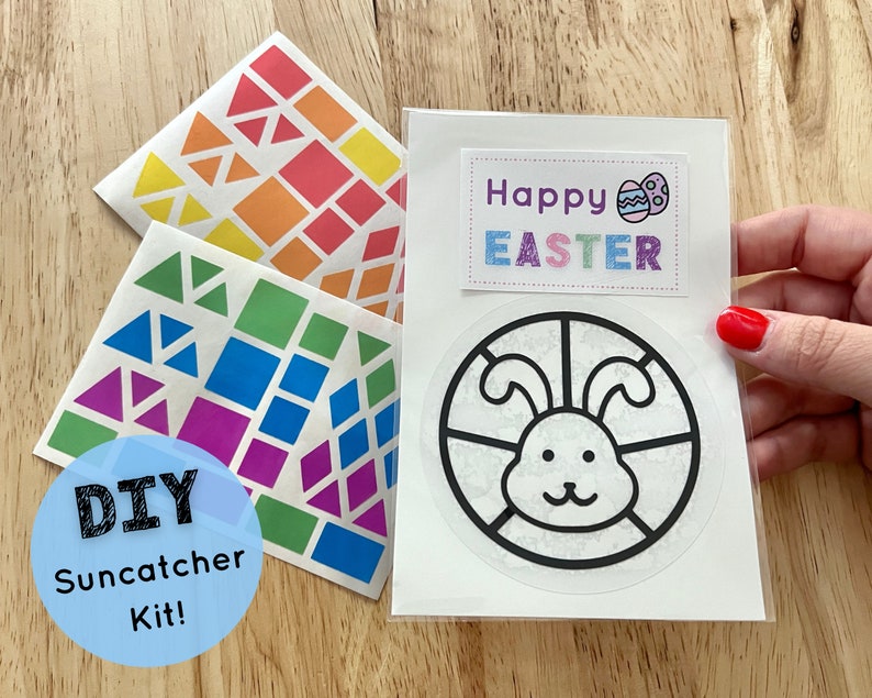 Easter Bunny Suncatcher for Windows Easter Crafts for Kids - Etsy
