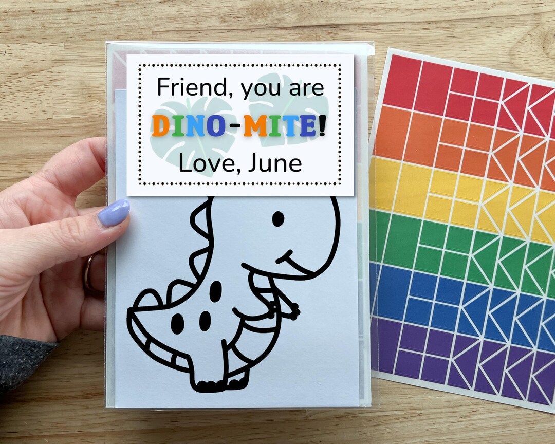 Dinosaur Valentine Card, Dinosaur Craft Kits for Kids, Valentines Gifts ...