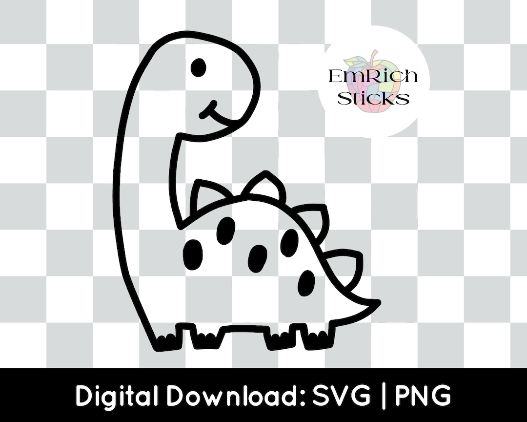 Brontosaurus Outline PNG SVG, Commercial Use, Instant Digital Download ...