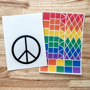 Peace Sign Sticker Suncatcher Decal Boho Craft Kits for Kids - Etsy