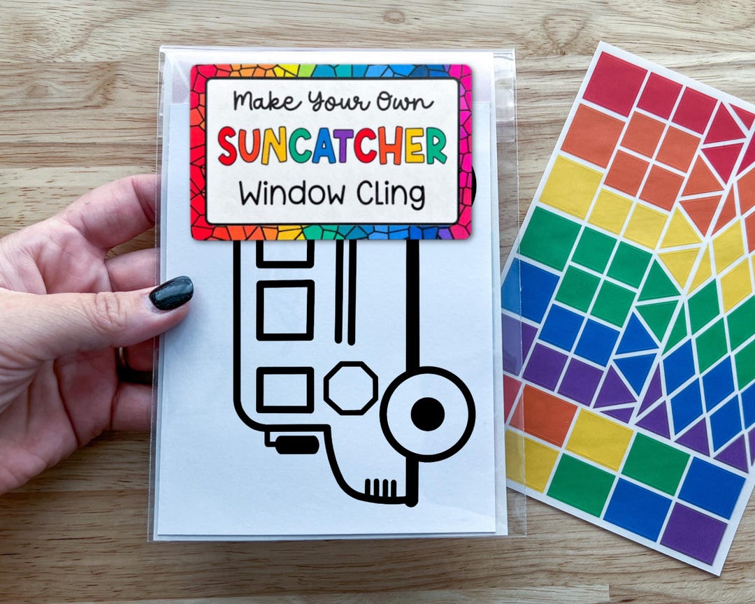 School Bus Craft Kit for Kids, Suncatcher Sticker for Windows, Back to ...