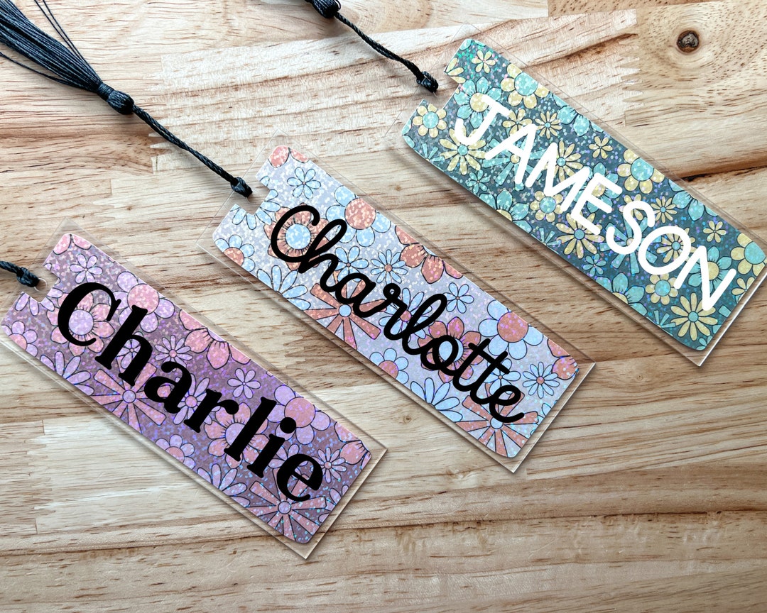 Personalized Flower Bookmarks for Girls, Book Gifts for Book Lovers ...