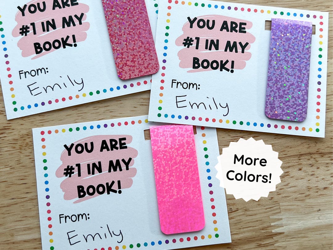 Valentines Day Favors for Classroom, Magnetic Bookmarks for Kids, Bulk ...