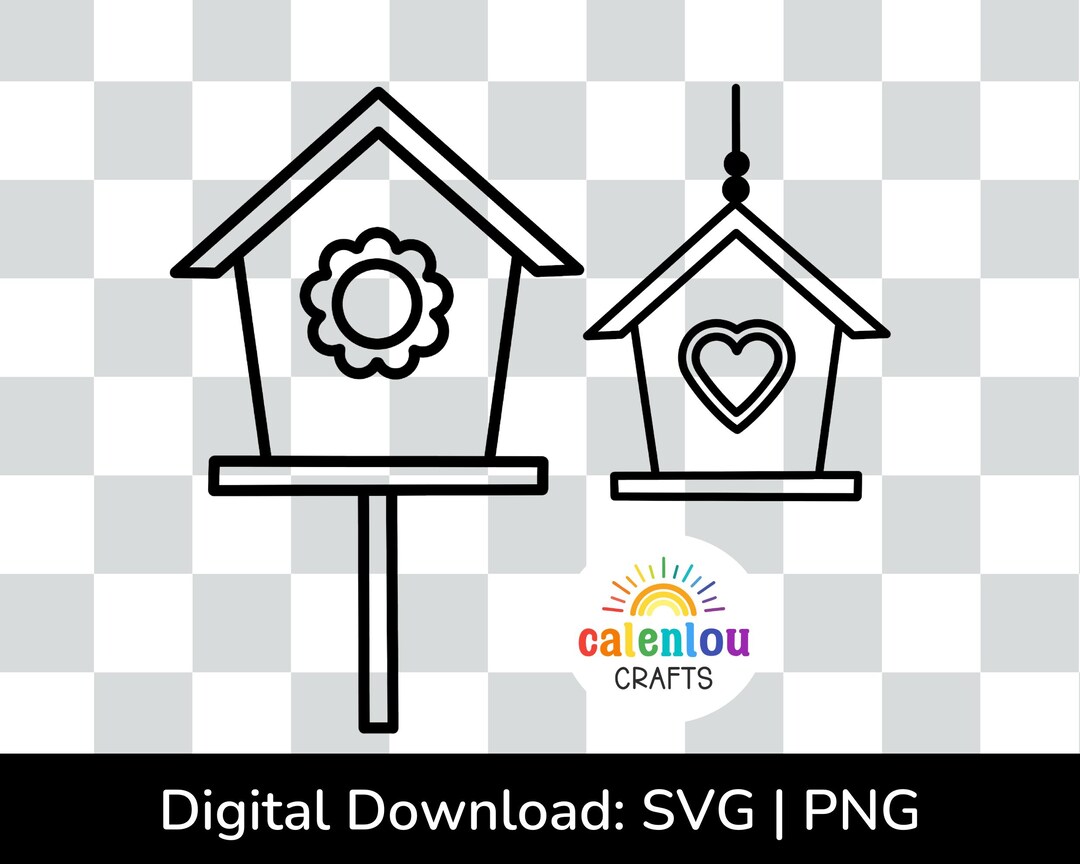 Birdhouse Outline PNG, SVG, Commercial Use Instant Digital Download ...