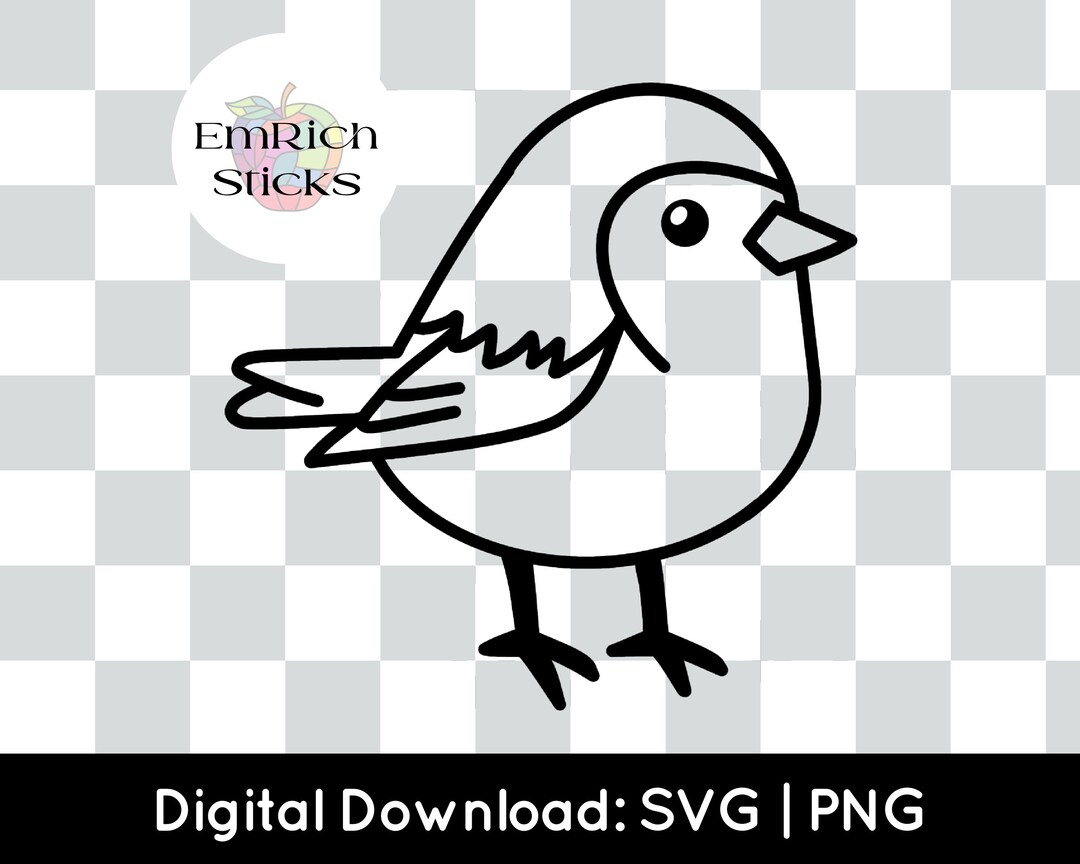 Bird Outline PNG, SVG, Commercial Use, Instant Digital Download, Spring ...